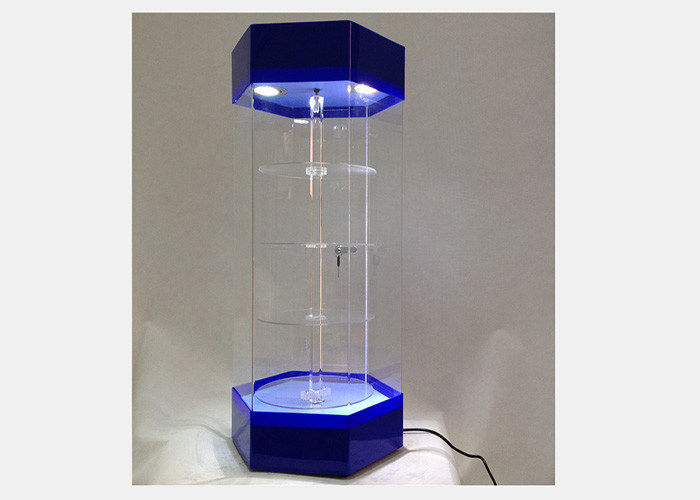 Multi Color Rotary Acrylic Retail Display Stands 4 Storey High Strength ...