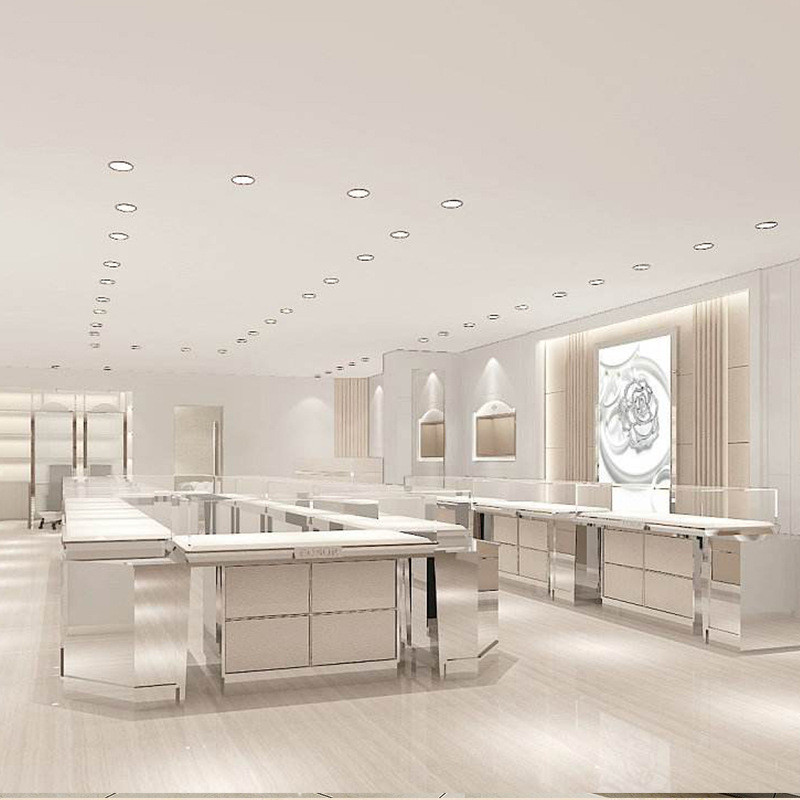 Shopping Mall Custom Glass Display Cases LMQ-057 For Brand Jewelry Store