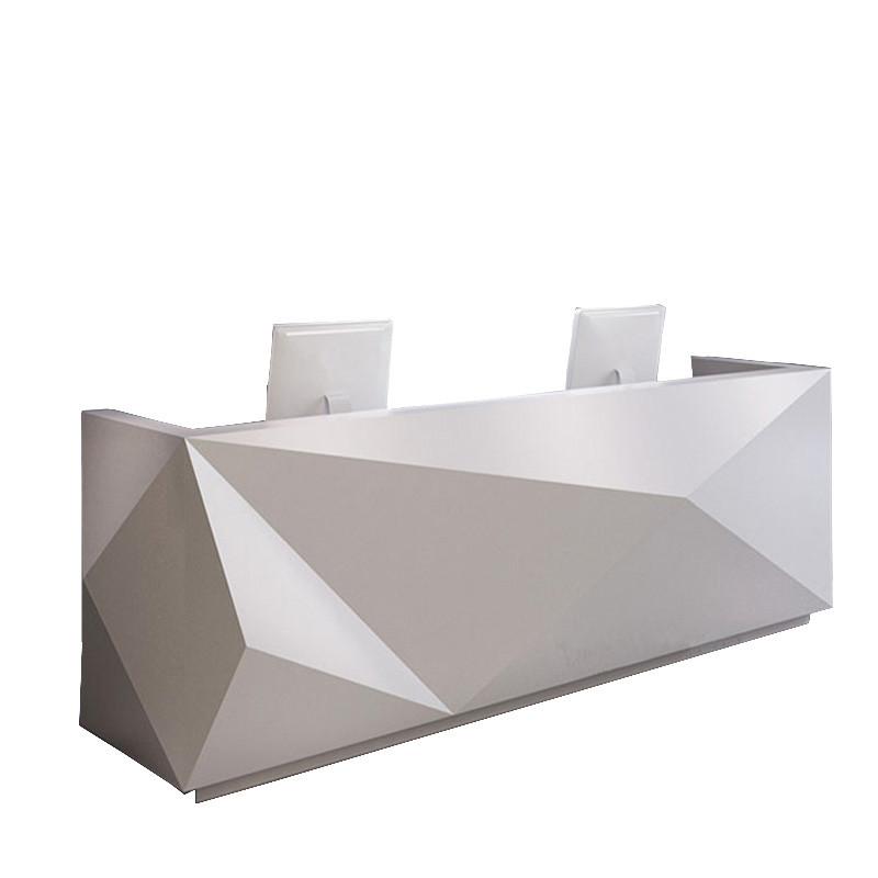 Special Shape Manager Office Furniture White Counter For Company ...