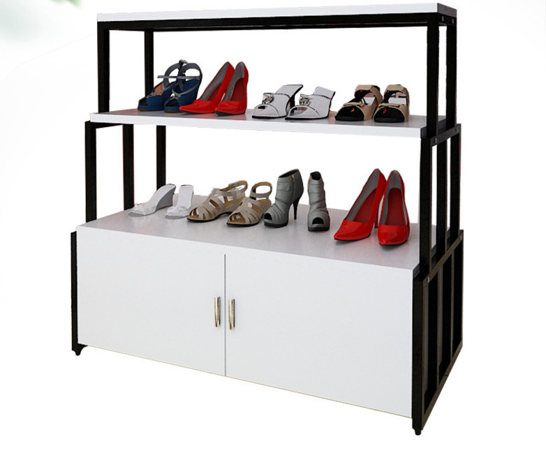 Multi Functional Footwear Display Racks , Various Shapes Modular Shoe ...