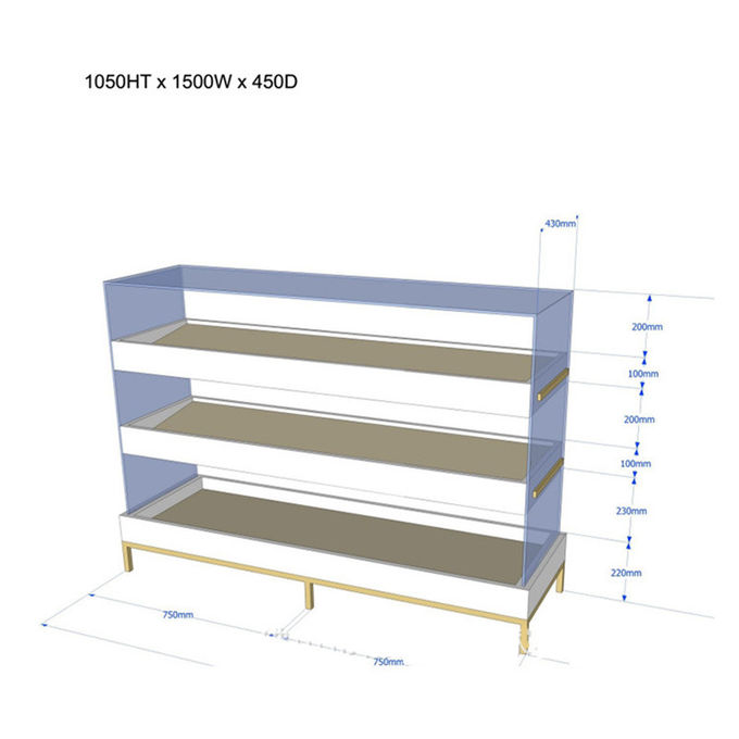 High End Wooden Mobile Phone Display Counter , Simple Phone Display Table